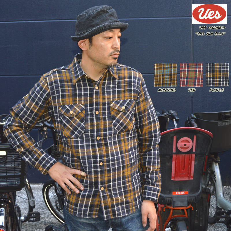 UES "502554" SLAB FLANNEL SHIRTS – BEARS' -TOKYO-