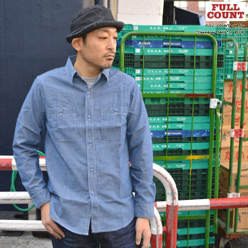FULL COUNT "4810" CHAMBRAY SHIRT(BLUE) – BEARS' -TOKYO-