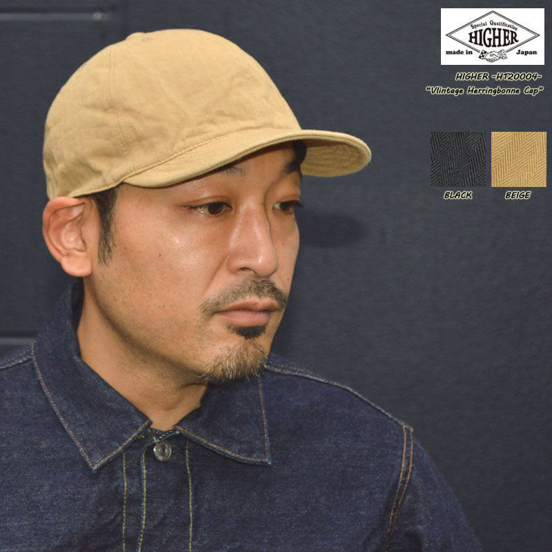 HIGHER ”HT20004” VINTAGE HERRINGBONE CAP – BEARS' -TOKYO-