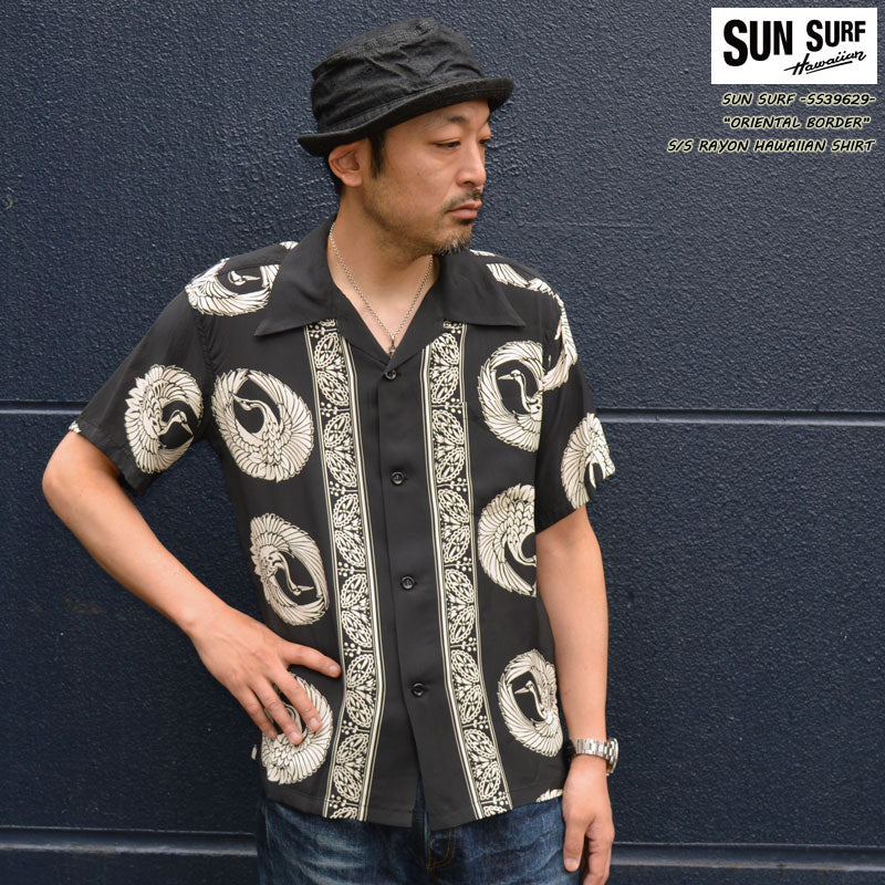 SUN SURF "SS39629" S/S Rayon Hawaiian Shirt “ORIENTAL BORDER – BEARS ...